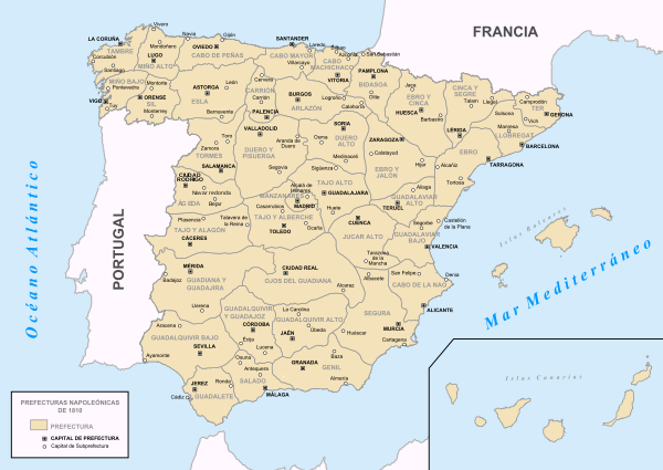 España siglo XIX - Mapa